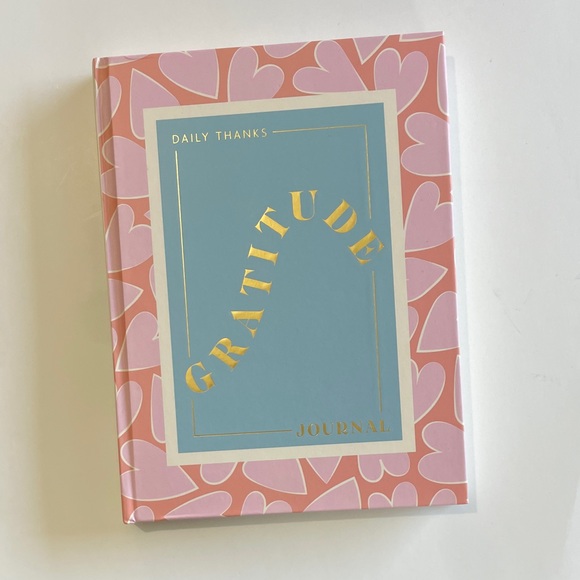 Office | Daily Thanks Pink Hearts Blue Gold Gratitude Journal New ...